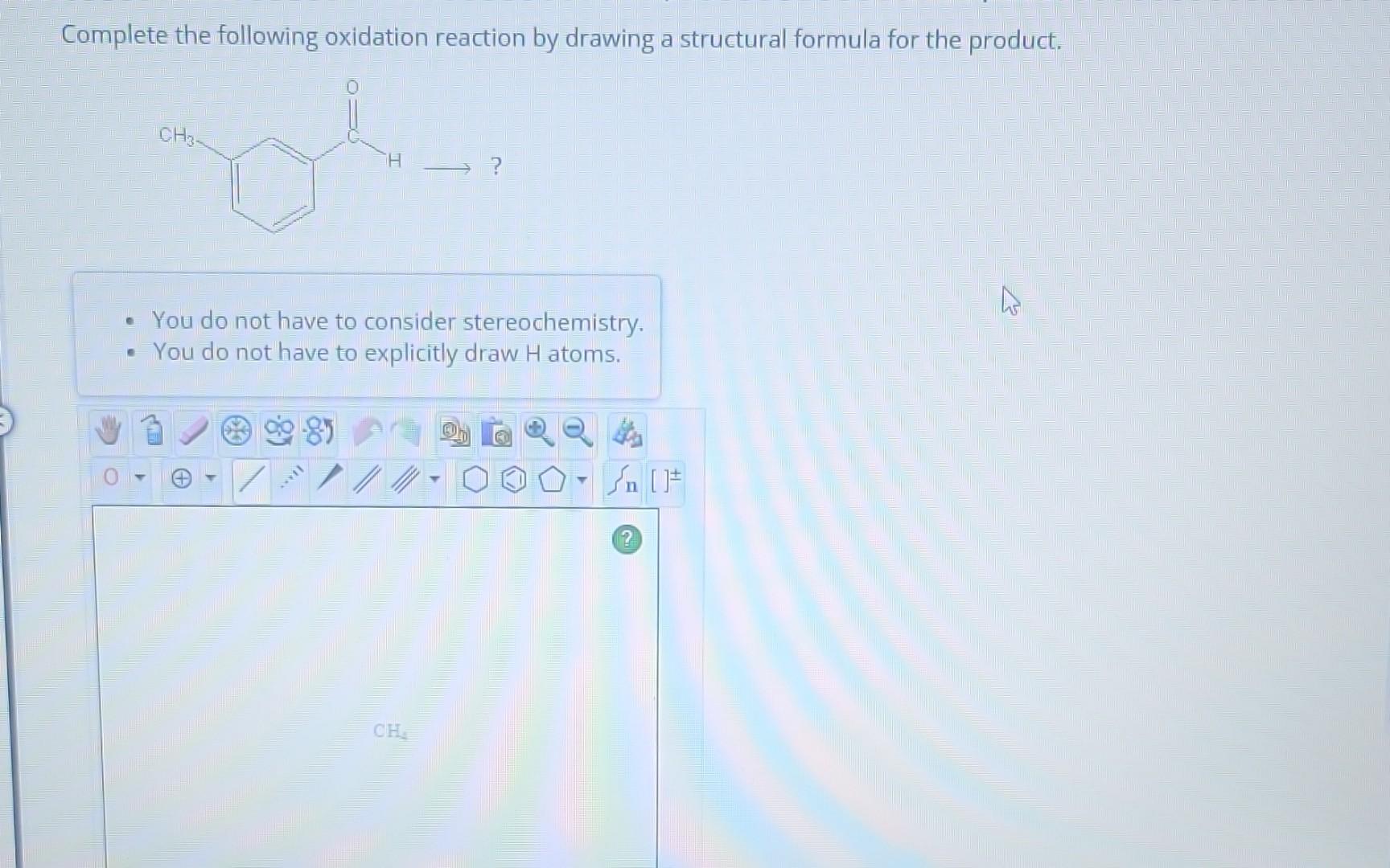 Solved Complete the following oxidation reaction by drawing | Chegg.com