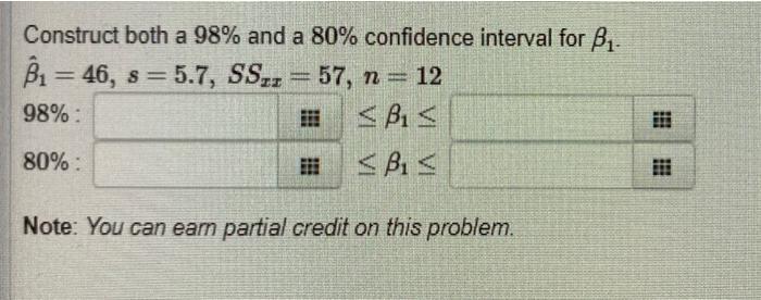 Solved Construct both a 98% and a 80% confidence interval | Chegg.com