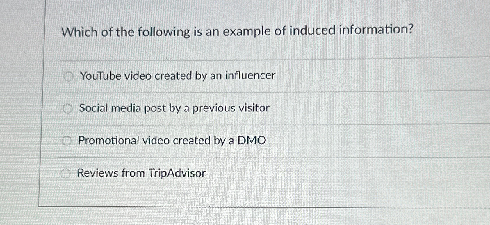 Solved Which of the following is an example of induced | Chegg.com