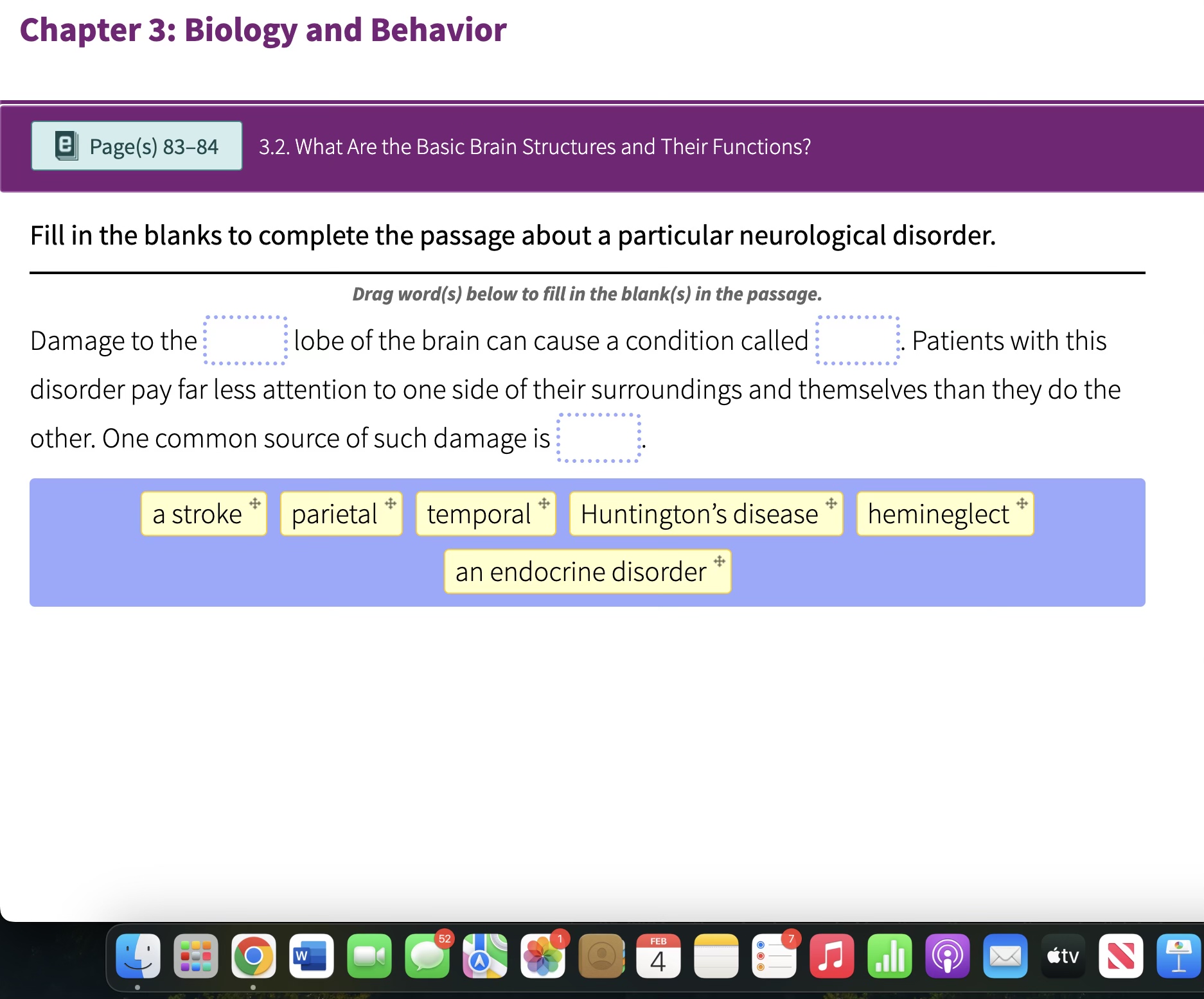 Solved Chapter 3: Biology and Behavior3.2. ﻿What Are the | Chegg.com