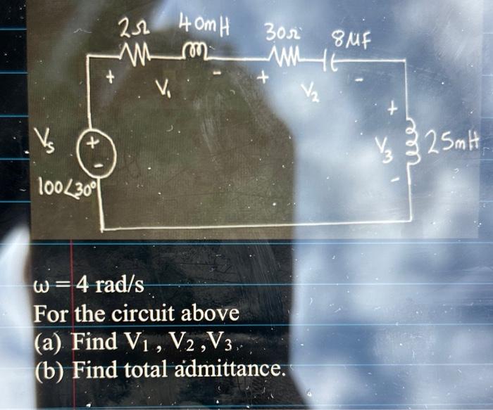Solved For the circuit above (a) Find V1,V2,V3 (b) Find | Chegg.com