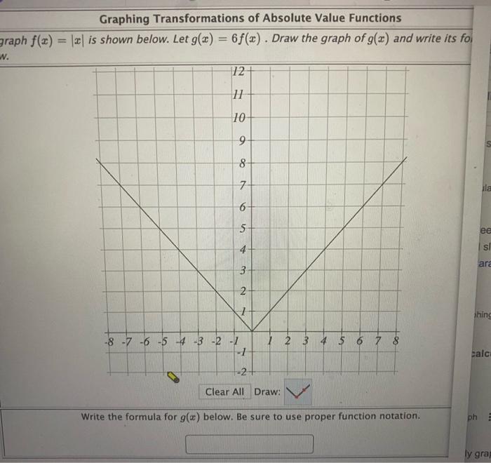 Solved Graphing Transformations of Absolute Value Functions | Chegg.com