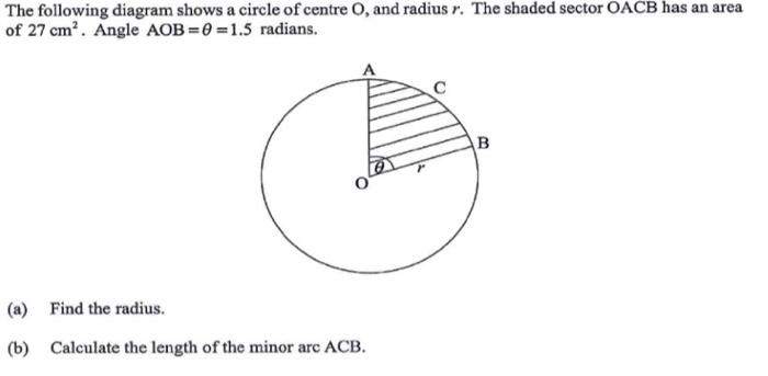 Solved The following diagram shows a circle of centre O, and | Chegg.com