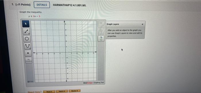 Solved Graph the Inequality y+2x−3 Grapet Layen After you | Chegg.com