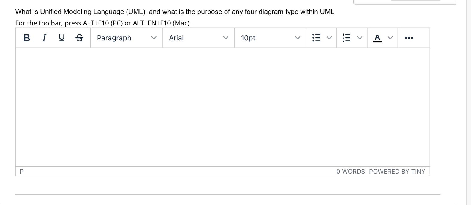 Solved What is Unified Modeling Language (UML), ﻿and what is | Chegg.com