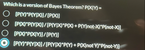 Solved Which is a version of Bayes Theorem? | Chegg.com