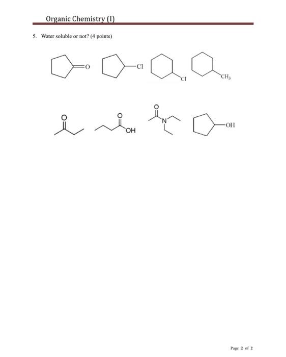 Solved Homework for Topic 04 1. Identify functional group | Chegg.com