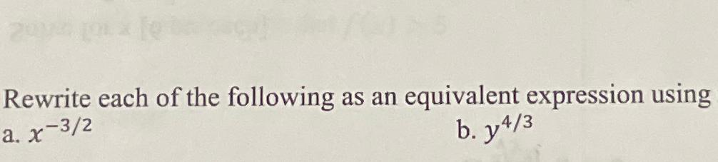 Solved Rewrite each of the following as an equivalent | Chegg.com