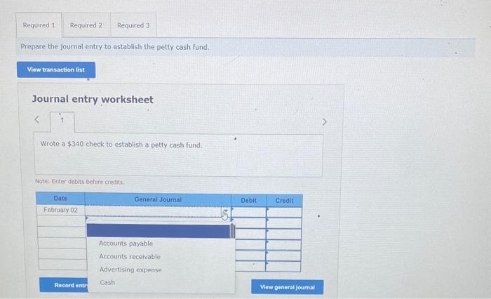 Solved Problem 6.3A (Algo) Establishing, reimbursing, and | Chegg.com