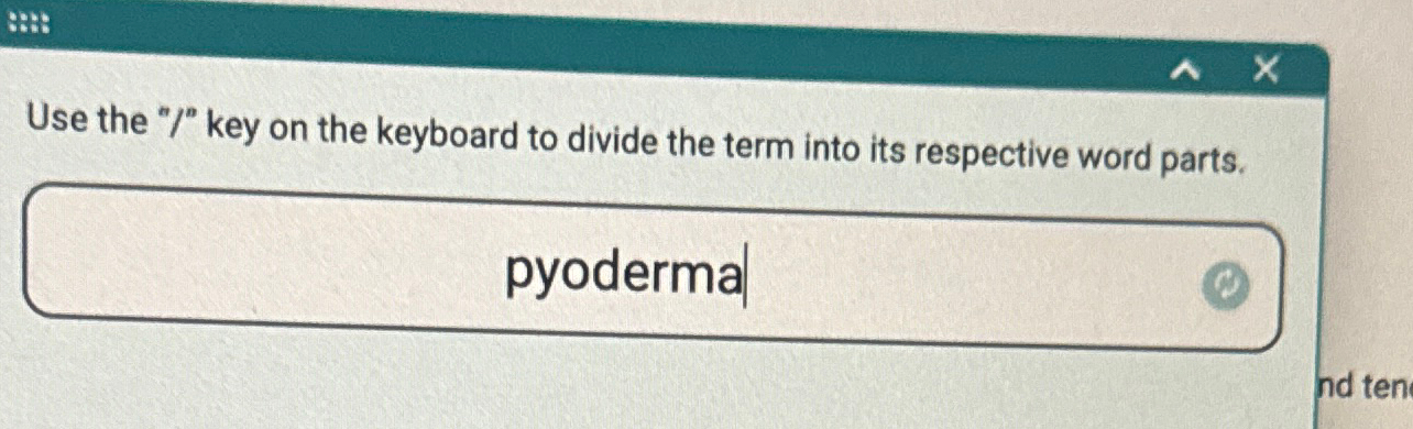 Use the "/" ﻿key on the keyboard to divide the term | Chegg.com