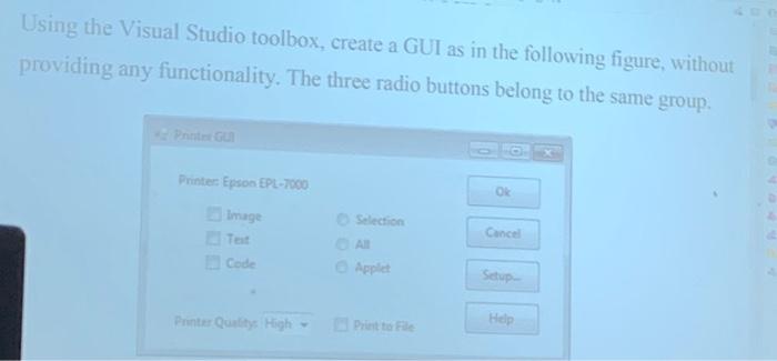 Solved Using the Visual Studio toolbox, create a GUI as in | Chegg.com