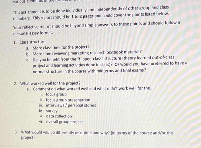 Solved This assignment is to be done individually and | Chegg.com