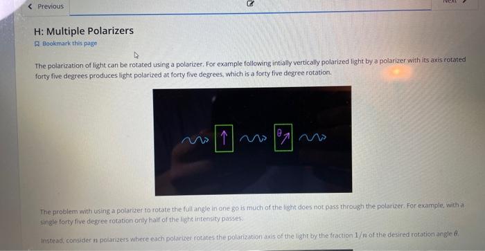 Solved The polarization of light can be rotated using a | Chegg.com