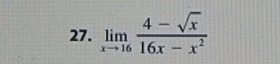 Solved evaluate the limit, ﻿if it exist.limx→164-x216x-x2 | Chegg.com