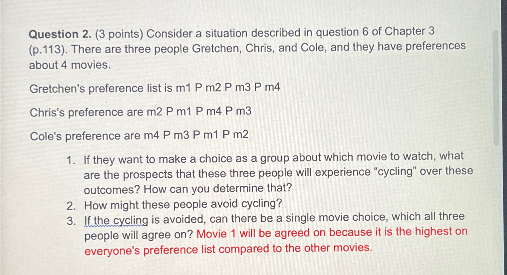 Solved Question 2. (3 points) Consider a situation | Chegg.com Solved Question 2. (3 points) Consider a situation | Chegg.com