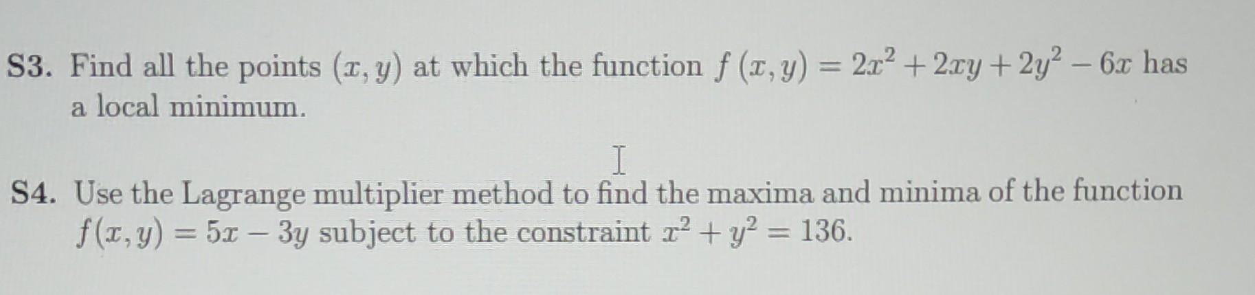 Solved 3. Find all the points (x,y) at which the function | Chegg.com