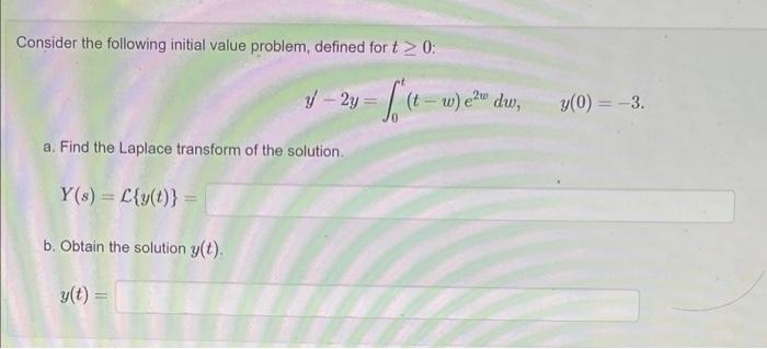 Solved Consider the following initial value problem, defined | Chegg.com