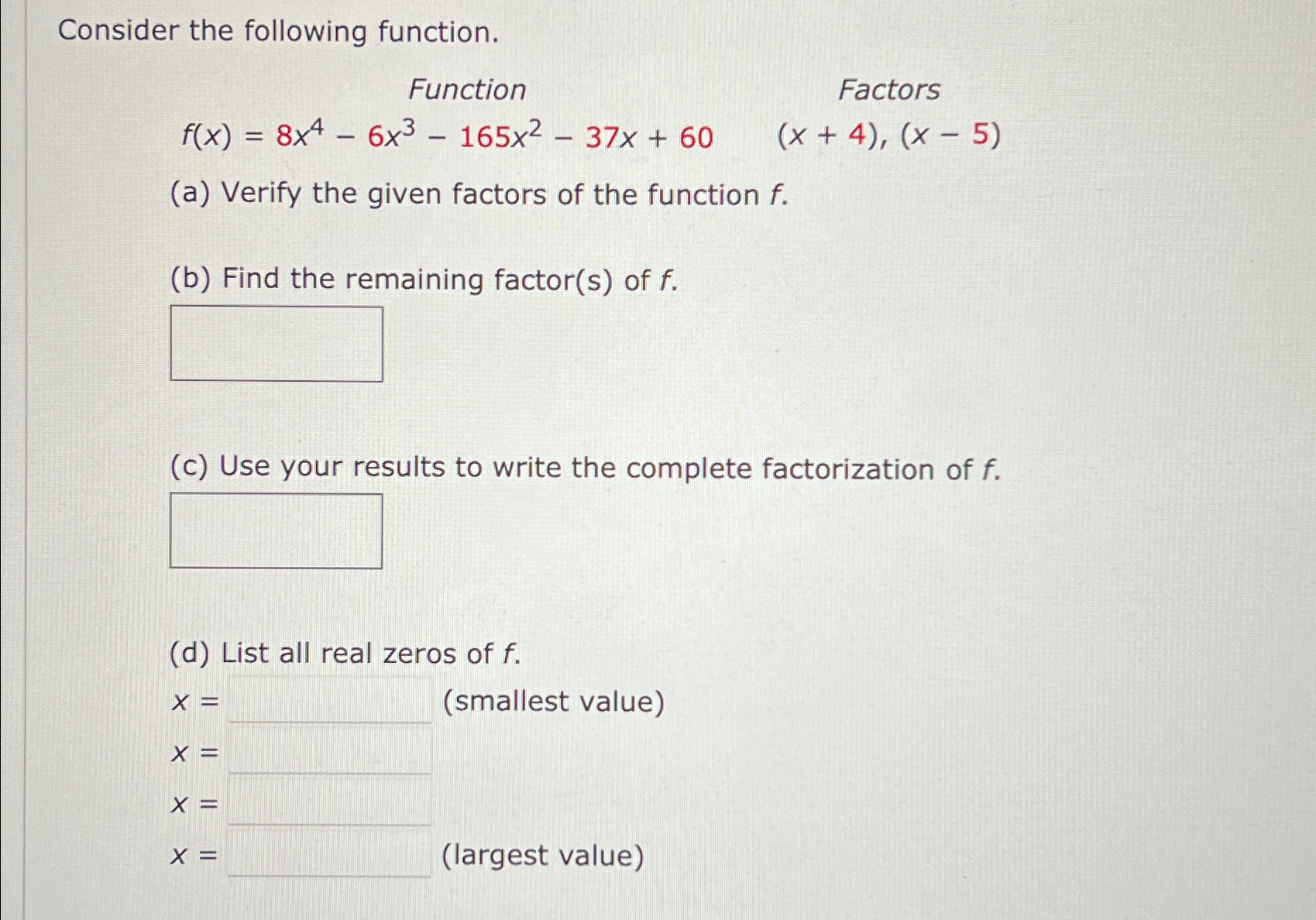 Solved Consider the following | Chegg.com