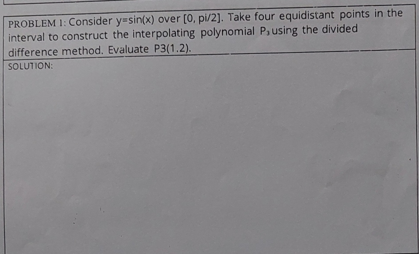 Solved PROBLEM 1: Consider y=sin(x) ﻿over 0,π2. ﻿Take four | Chegg.com