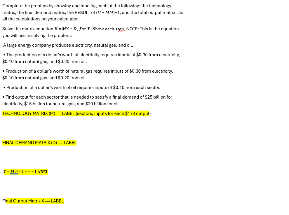 Solved Complete the problem by showing and labeling each of | Chegg.com