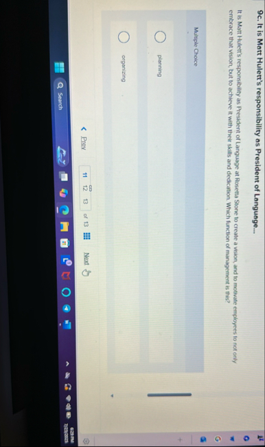 Solved 9 ﻿c. ﻿It is Matt Hulett's responsibility as | Chegg.com