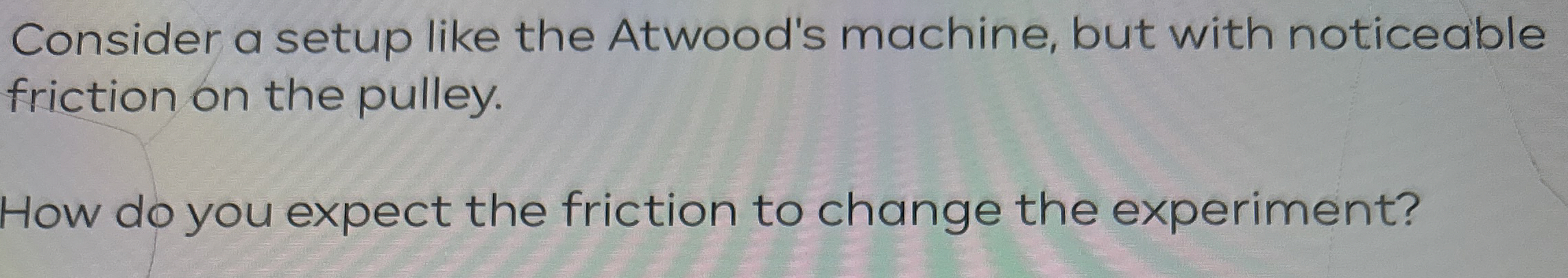 Solved Consider a setup like the Atwood's machine, but with | Chegg.com