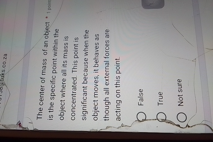 Solved The center of mass of an object1 ﻿pointis the | Chegg.com