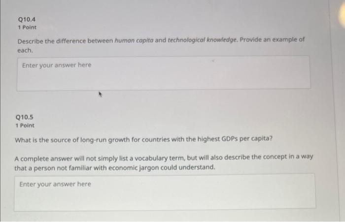 Solved Q10.4 1 Point Describe the difference between human | Chegg.com