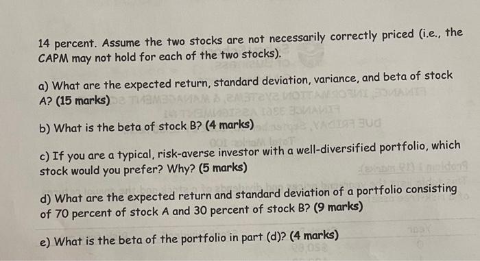 Solved Problem 2 (37 marks): There are two stocks in the | Chegg.com