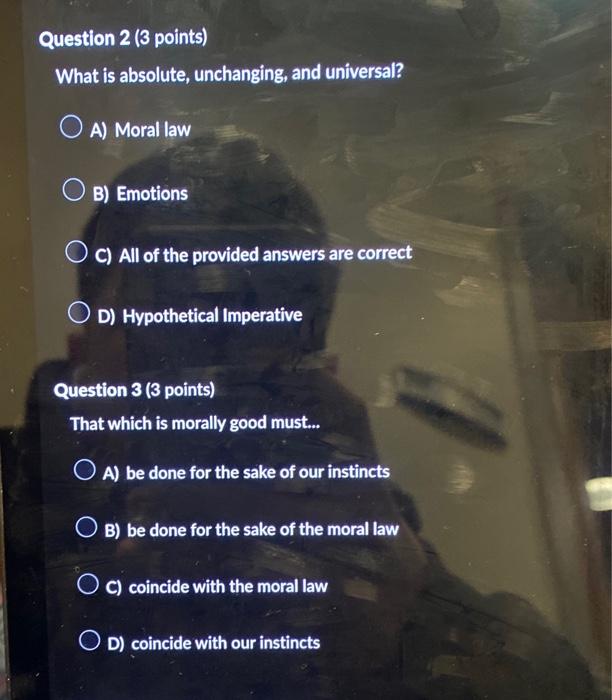 Solved Question 2 (3 points) What is absolute, unchanging, | Chegg.com