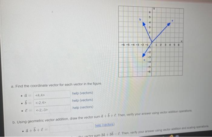 Solved a. Find the coordinate vector for each vector in the | Chegg.com