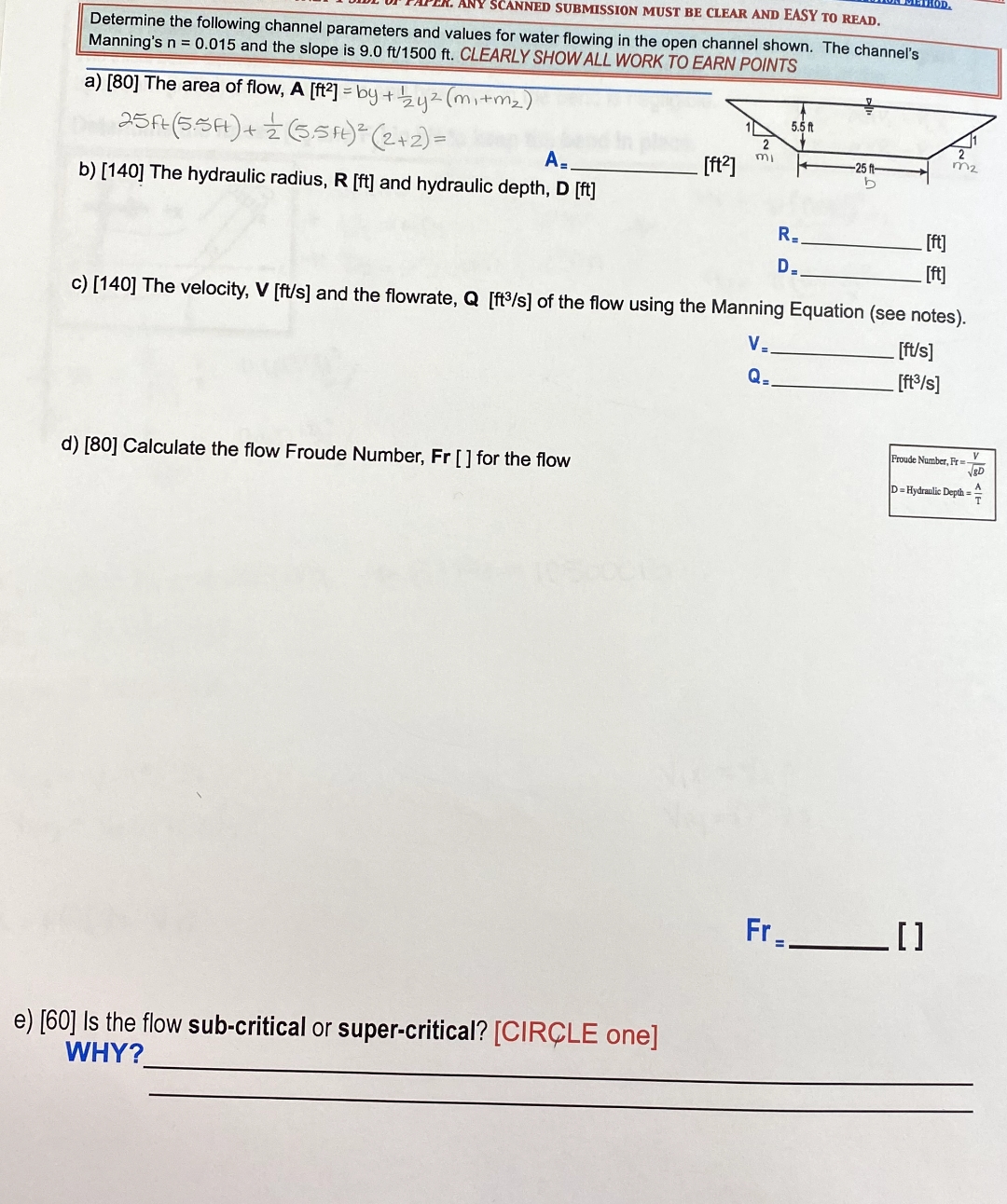 Solved Determine the following channel parameters and values | Chegg.com