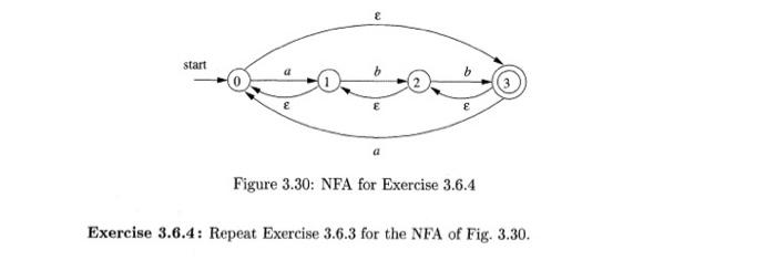 Solved Exercise 3.6.3: For the NFA of Fig. 3.29, indicate | Chegg.com