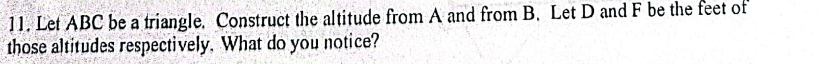 Solved Let ABC be a triangle. Construct the altitude from A | Chegg.com