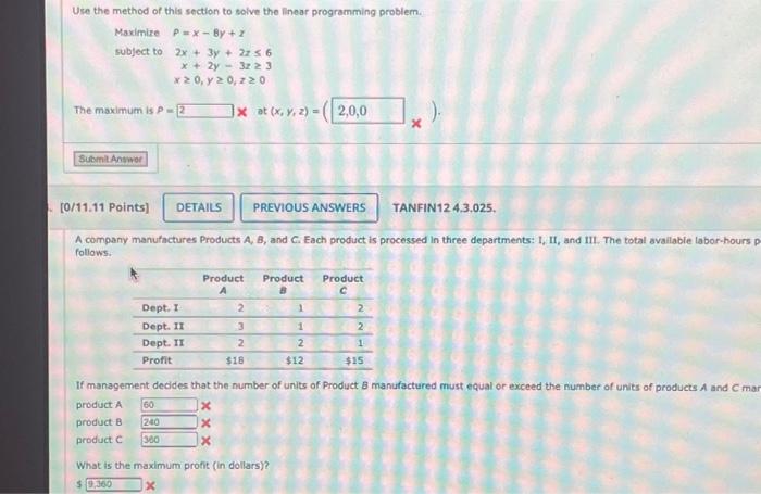 Solved Use the method of this section to solve the linear | Chegg.com