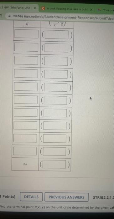 Solved Consider the following. Find t and the terminal point | Chegg.com