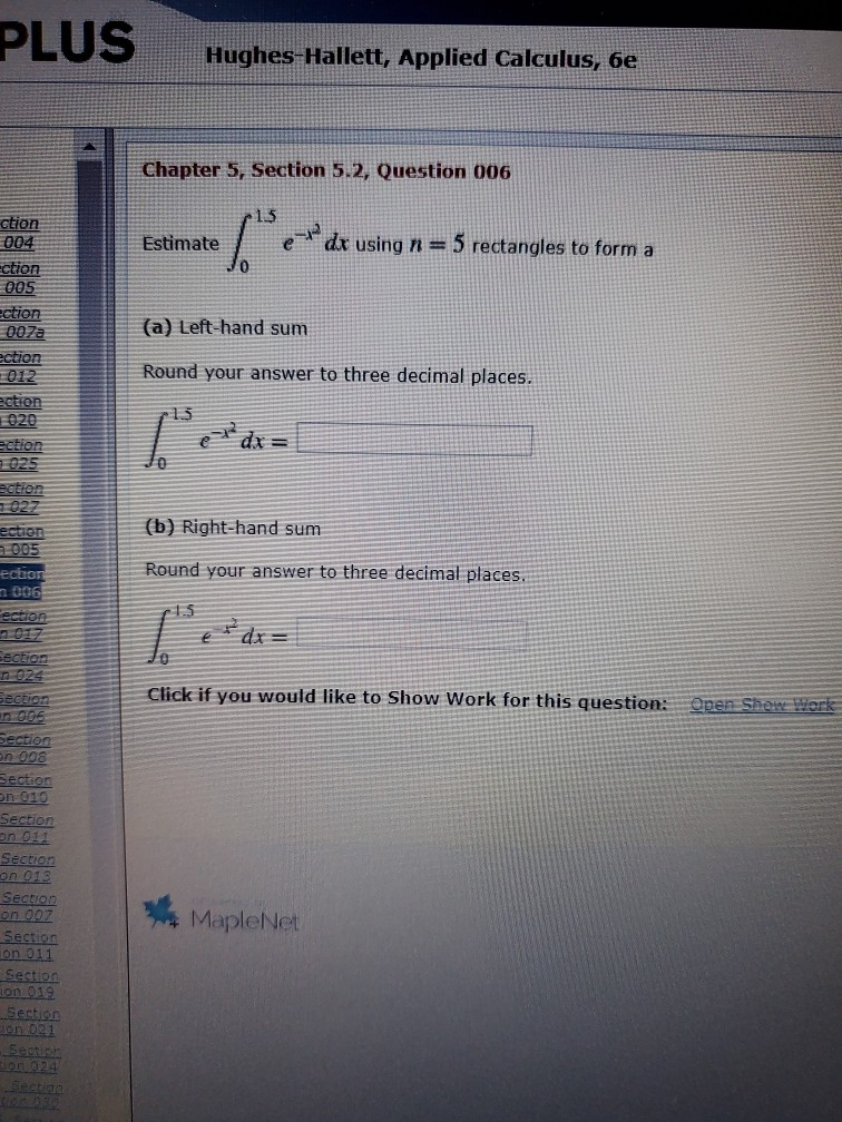Solved PLUS Hughes-Hallett, Applied Calculus, 6e Chapter 5, | Chegg.com