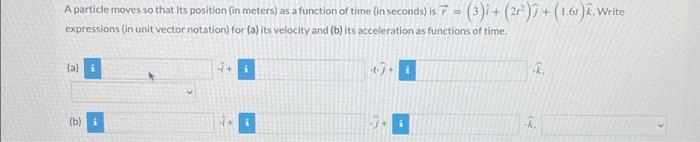 Solved A particle moves so that its position (in meters) as | Chegg.com