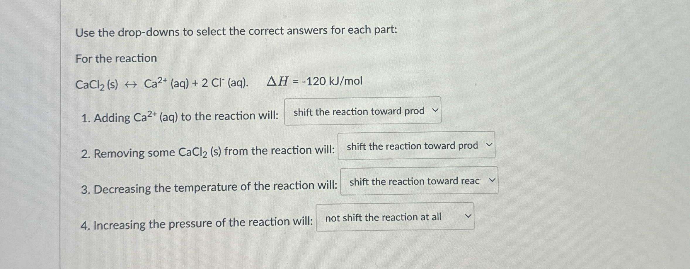 Solved Use the drop-downs to select the correct answers for | Chegg.com
