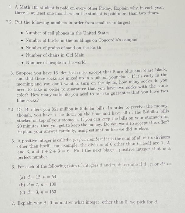 Solved problems 1-7 please or as many as you can!Number | Chegg.com