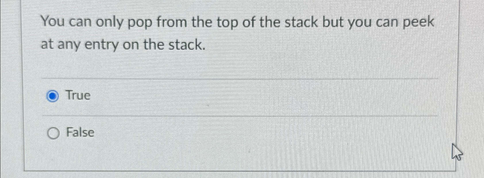 Solved You can only pop from the top of the stack but you | Chegg.com