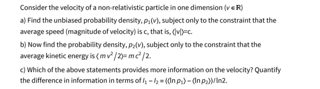 Consider the velocity of a non-relativistic particle | Chegg.com