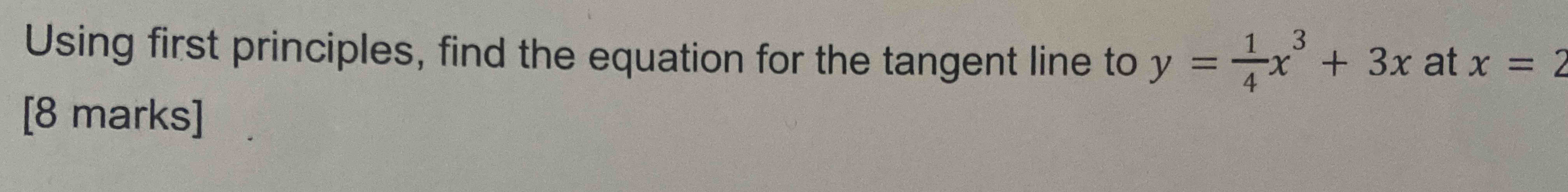 Solved Using first principles, find the equation for the | Chegg.com