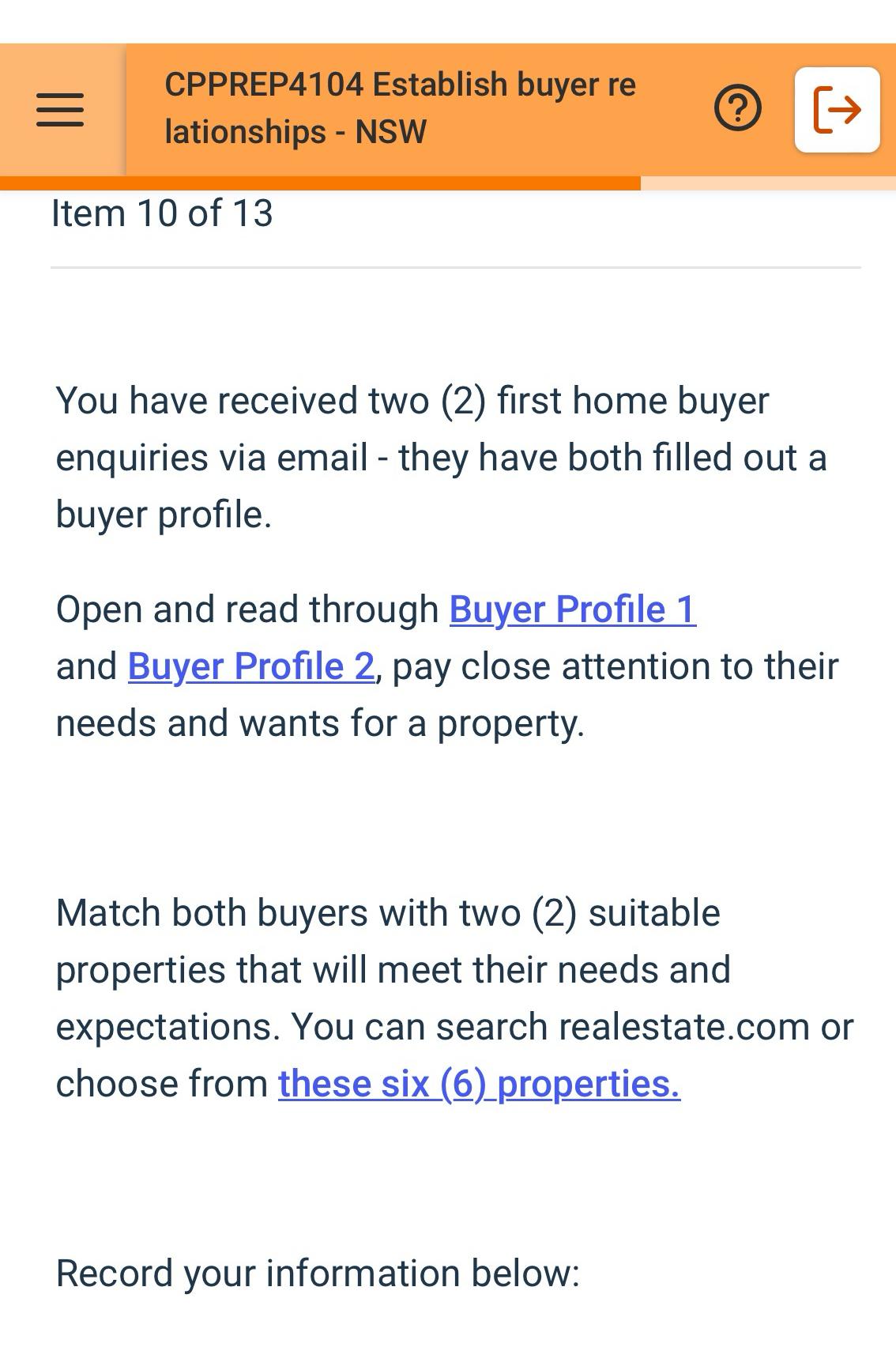 Solved CPPREP4104 ﻿Establish buyer relationships - ﻿NSWItem | Chegg.com