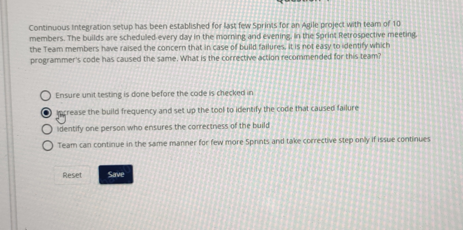 Solved Continuous Integration setup has been established for | Chegg.com