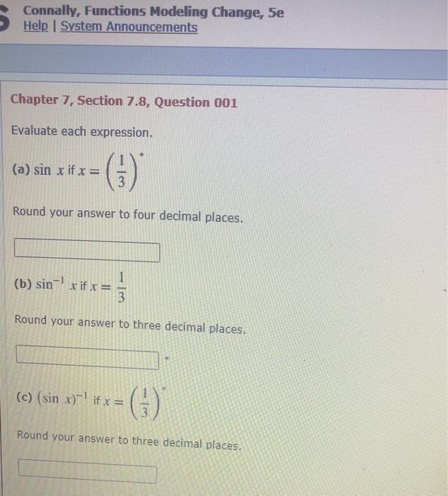 Solved Connally, Functions Modeling Change, 5e Help System | Chegg.com