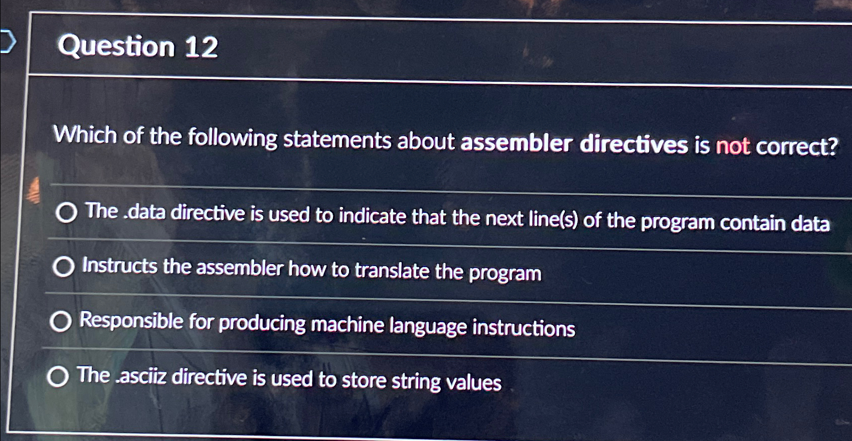 Solved Question 12Which of the following statements about | Chegg.com