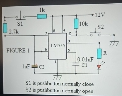Solved S1 ﻿is pushbutton normally closeS2 ﻿is pushbutton | Chegg.com
