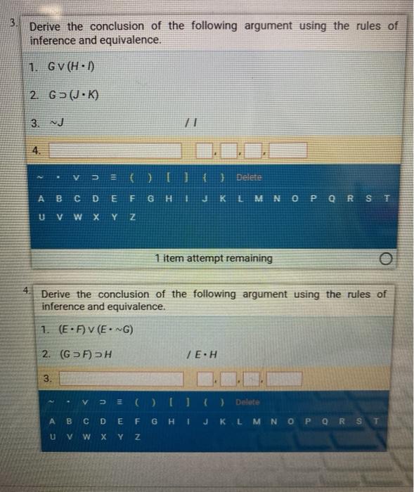 Solved Derive the conclusion of the following argument using | Chegg.com