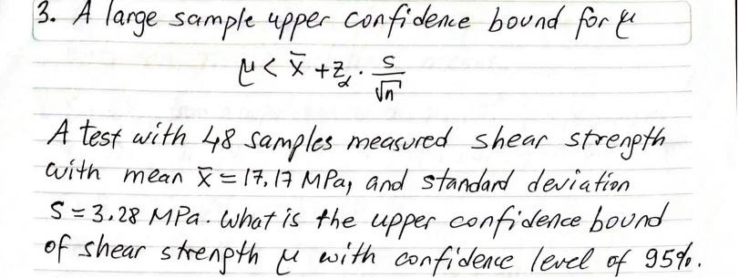 Solved A large sample upper confidence bound for | Chegg.com